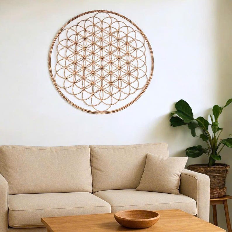 Flower of Life Copper Grid: Sacred Geometry Art - 144mhz/177mhz ...