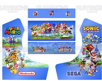Super Mario Custom Arcade Vinyl Sticker Designs PDF - Printable Artwork ...