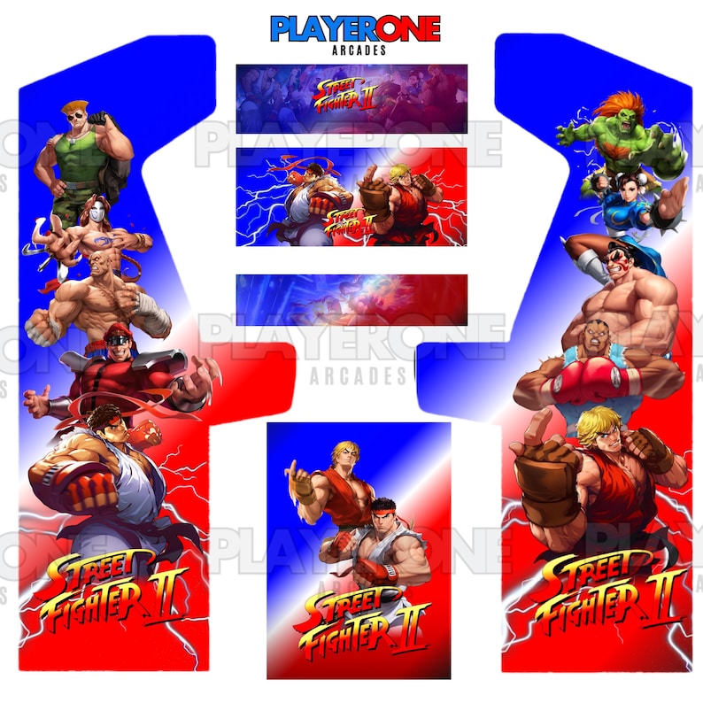 Street Fighter - Custom Arcade Vinyl Sticker Designs PDF - Printable ...