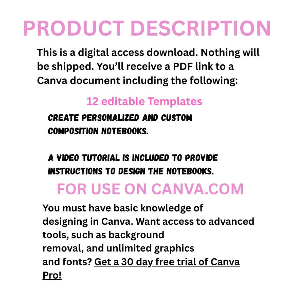 6 Editable Back to School Composition Notebook Template | Mockup ...