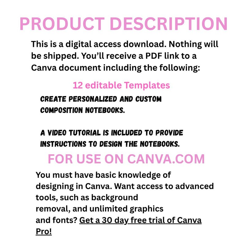 6 Editable Back to School Composition Notebook Template | Mockup ...