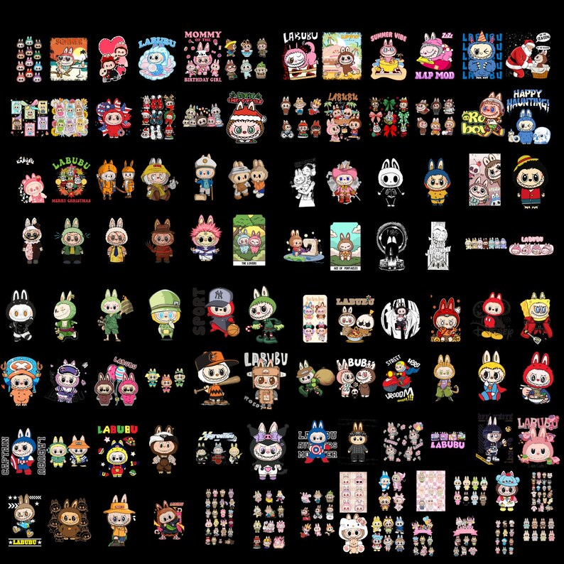 100+ Labubu Designs Bundle PNG, Vector Digital File for Cricut, Laser ...