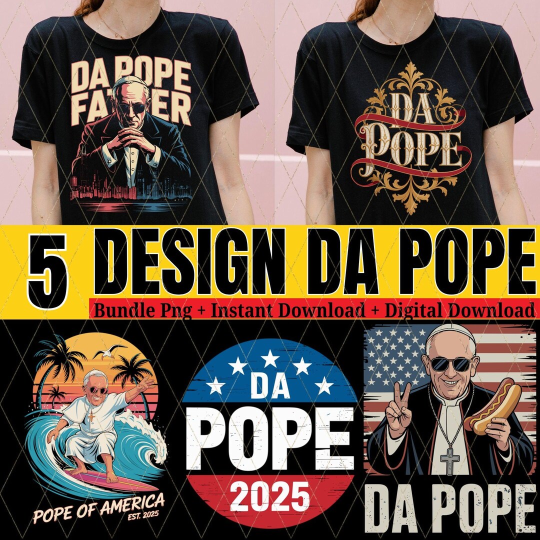 5 Design Da Pope SVG PNG Christian Pope Bundle – New Pope Leo XIV Png ...
