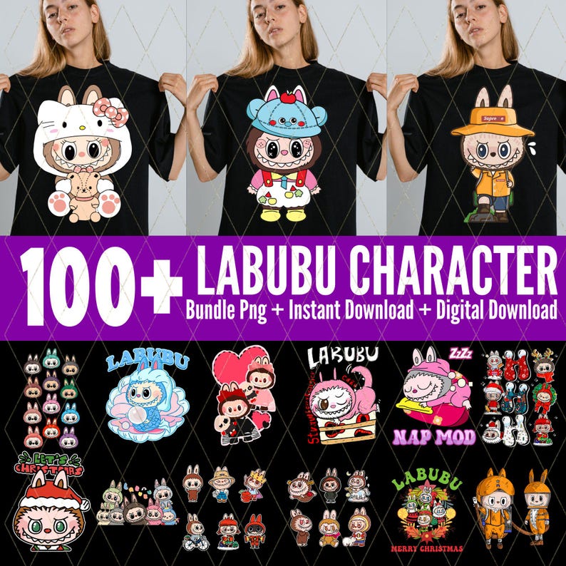 100+ Labubu Designs Bundle PNG, Vector Digital File for Cricut, Laser ...