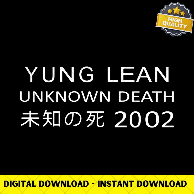 Yung Lean Unknown Death PNG Digital Download - Etsy