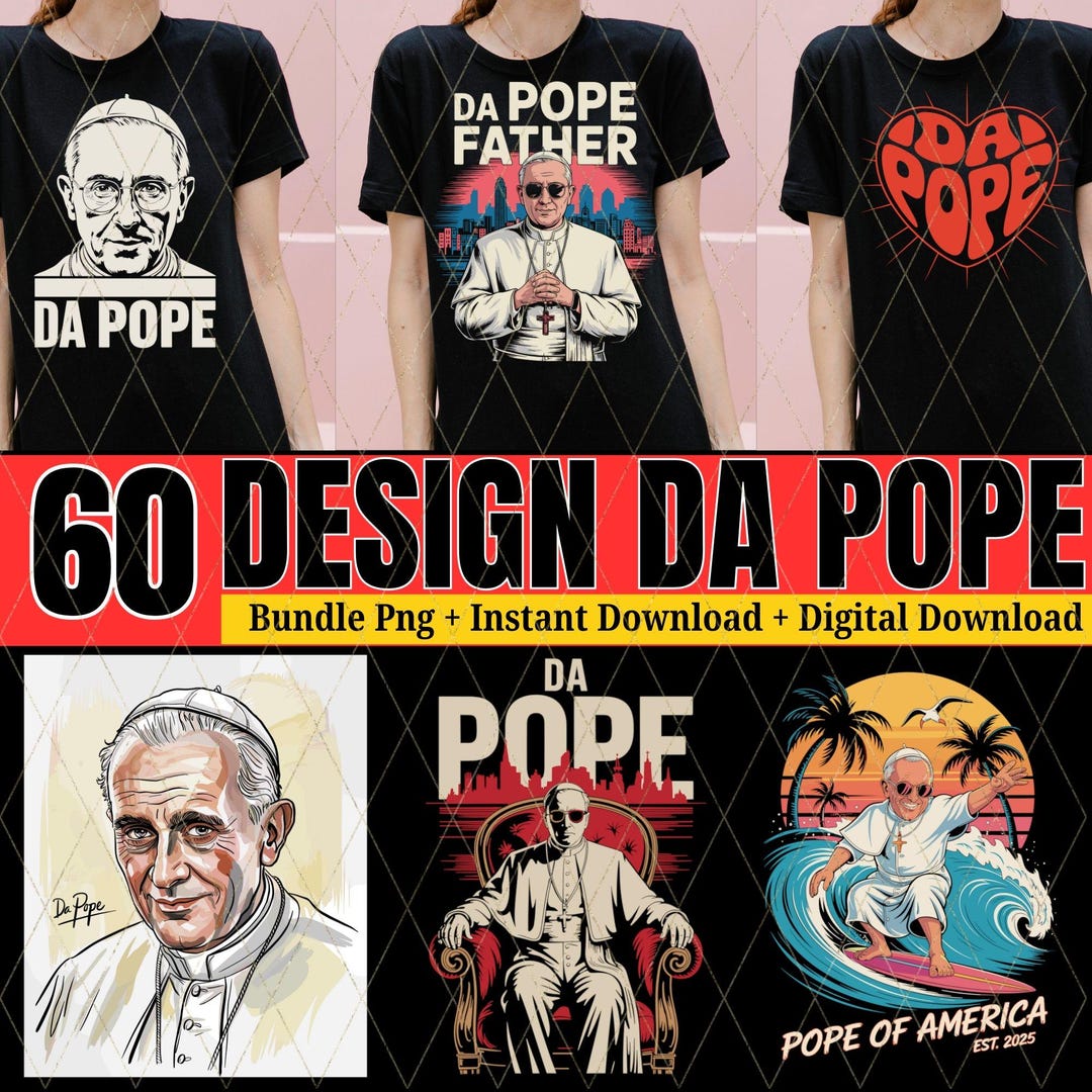 Da Pope Png Svg, New Pope Leo XIV Bundle Png, May 8th 2025 Robert ...