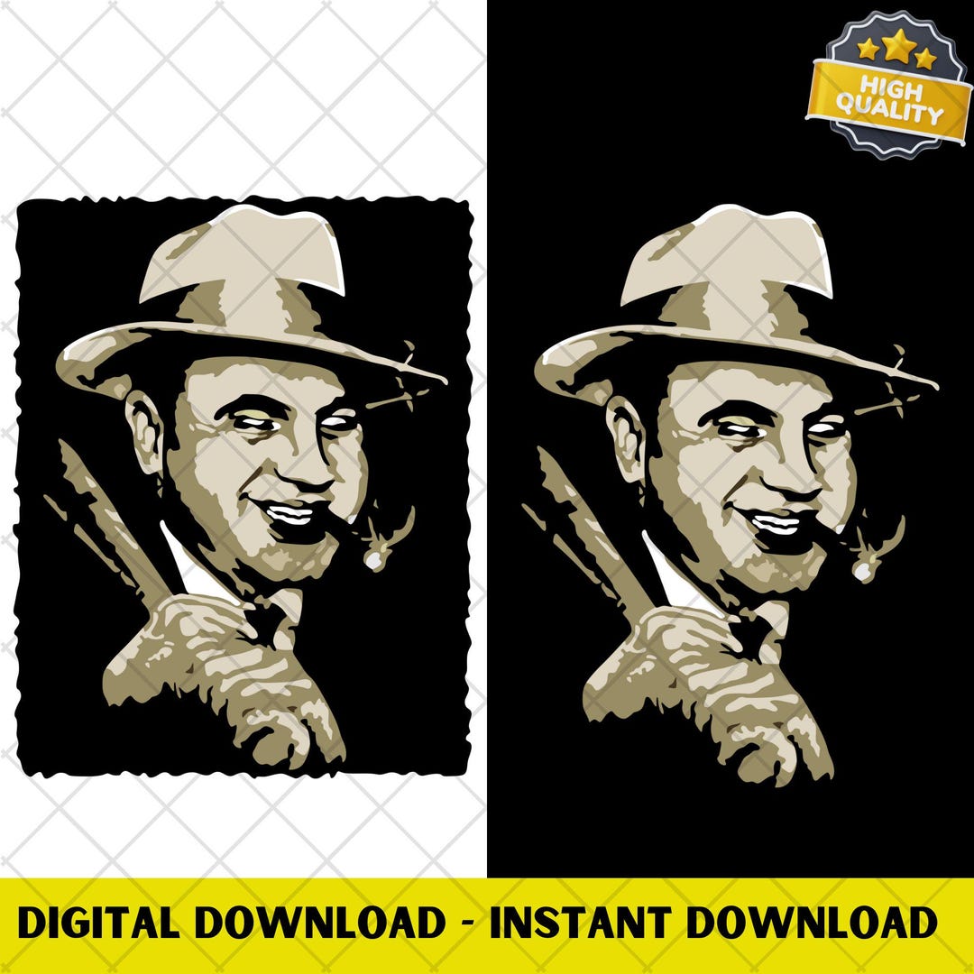Al Capone Baseball Bat PNG | Vintage Gangster Clipart for Shirts ...
