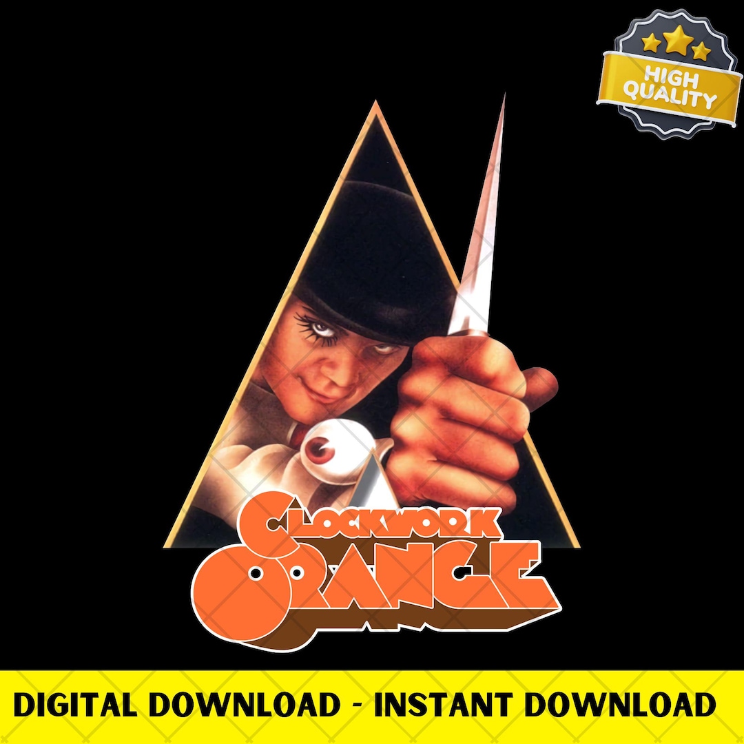 A Clockwork Orange Stanley Kubrick PNG Digital Download - Etsy