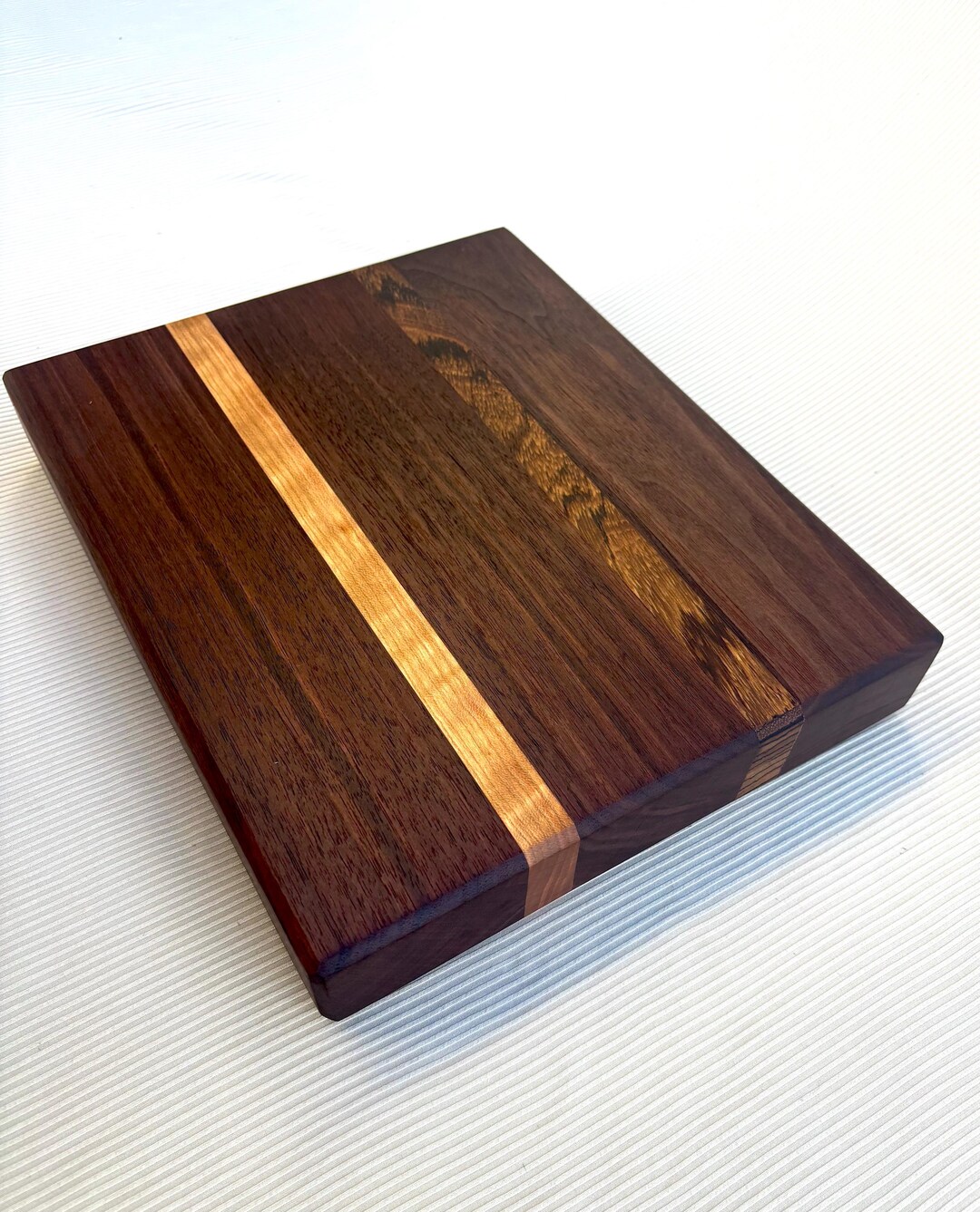 Walnut & Zebrawood Cutting Board | Counter Top Staple 10x12x1.75 ...