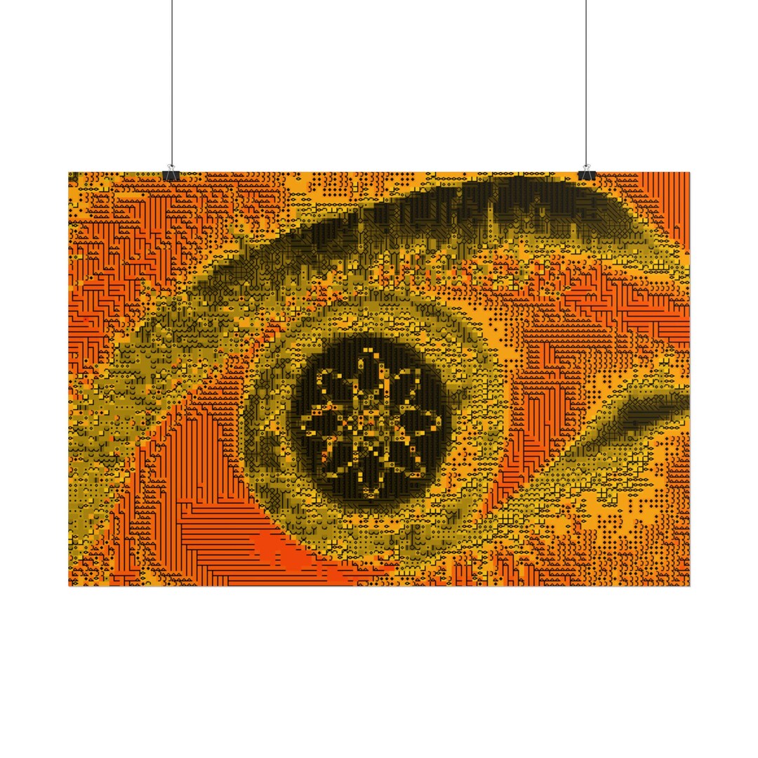 Abstract Atom Eye Art Print: Retro Home Decor - Etsy