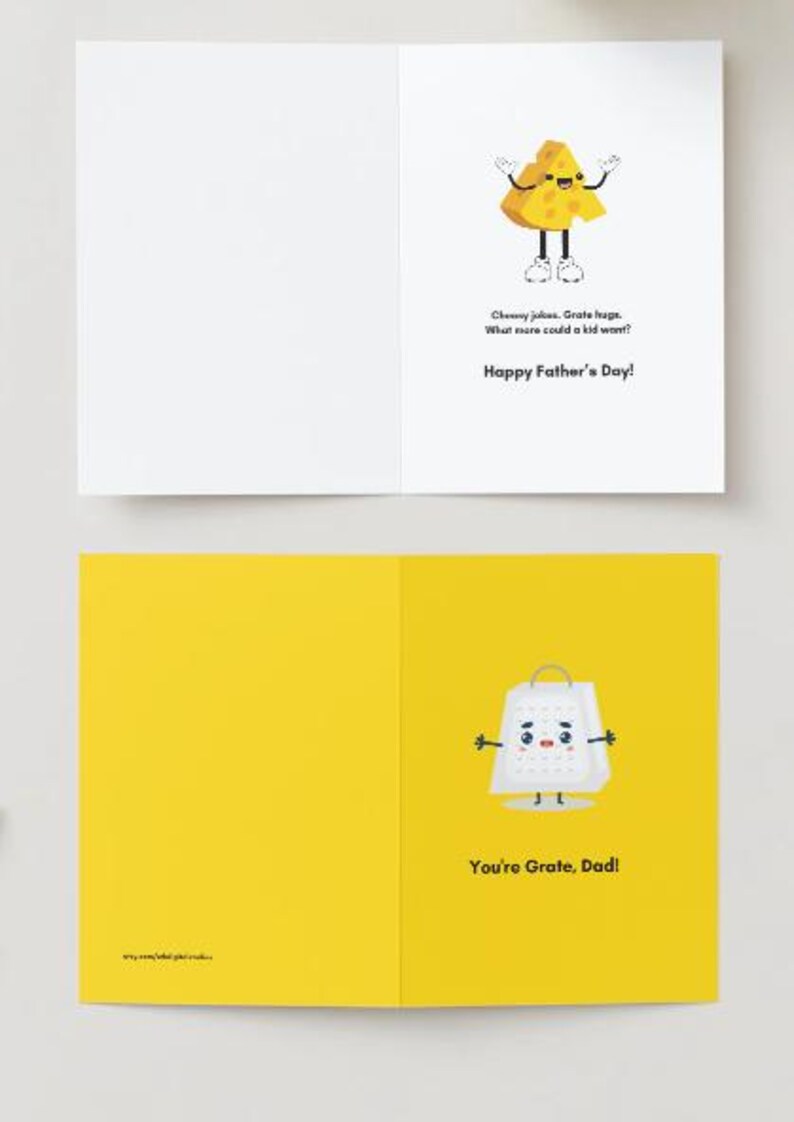 Cheesy 5x7 Funny Father’s Day Card for Kids – “you’re Grate, Dad ...