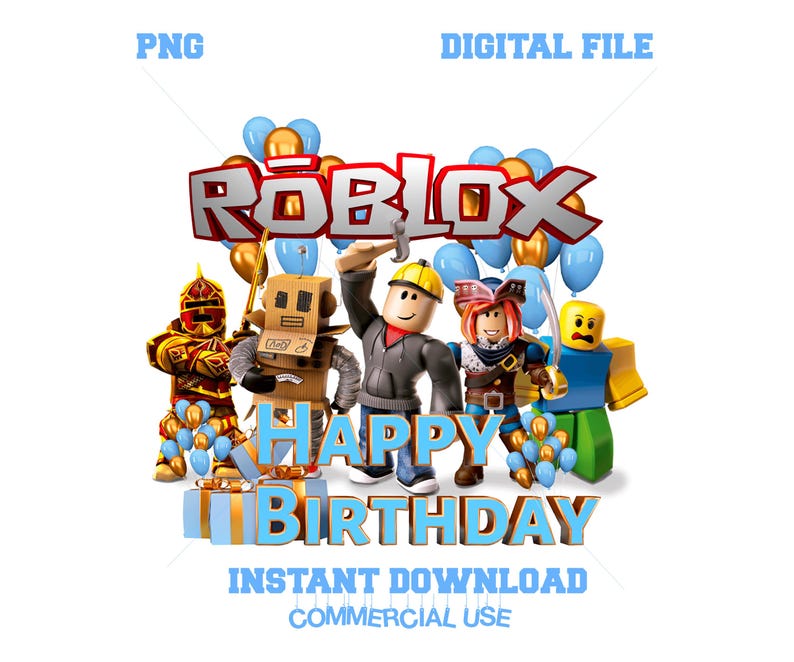 Roblox 5th Birthday Boy PNG Bundle (digital Download) - Etsy