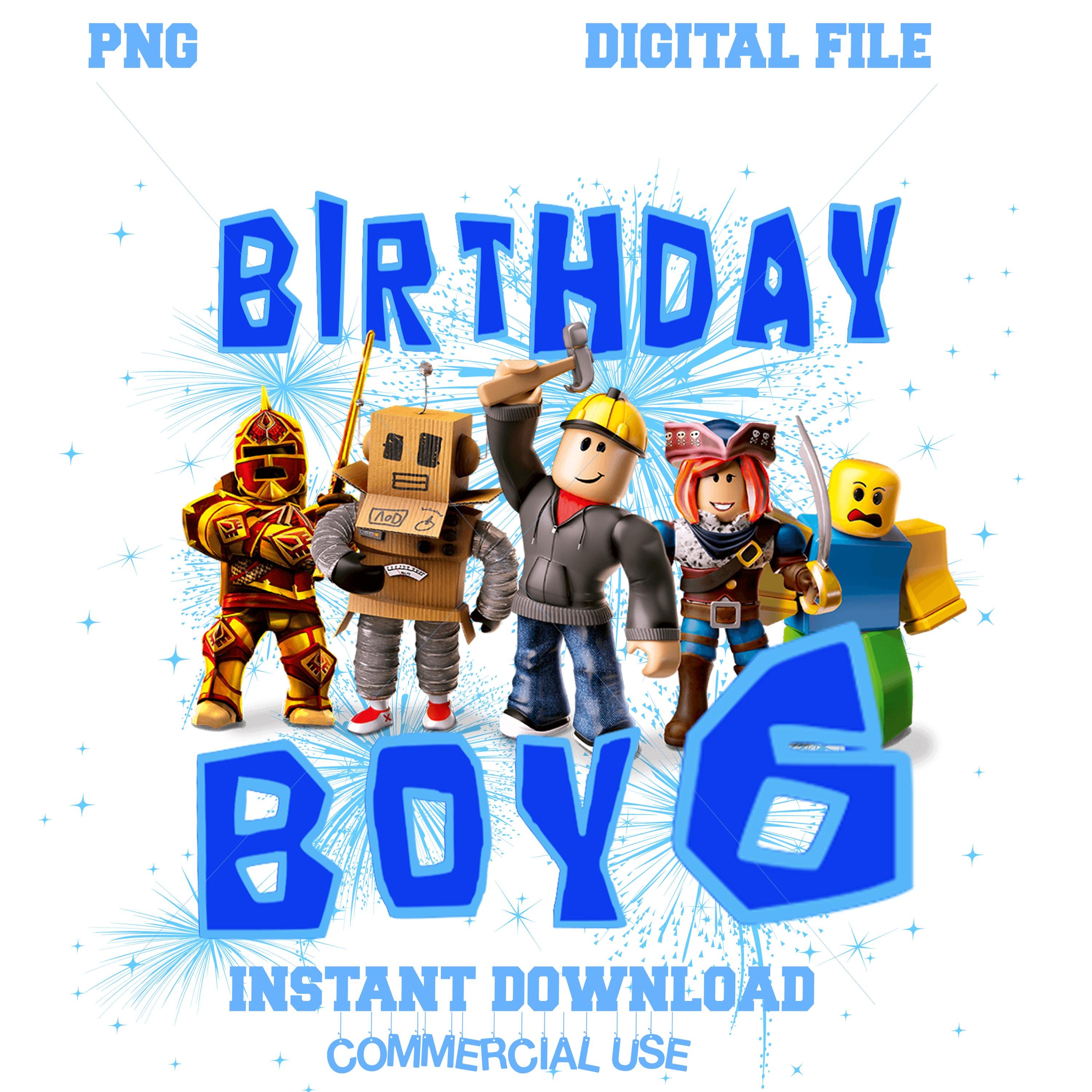 Roblox 6th Birthday Boy PNG Bundle (digital Download) - Etsy