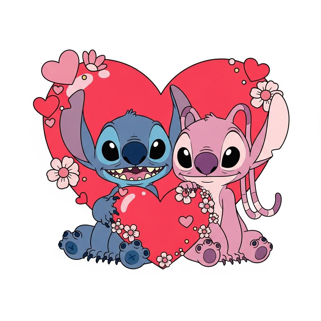 Stitch Valentine Day Candy Heard Stitch Valentine Day Bundle Png ...