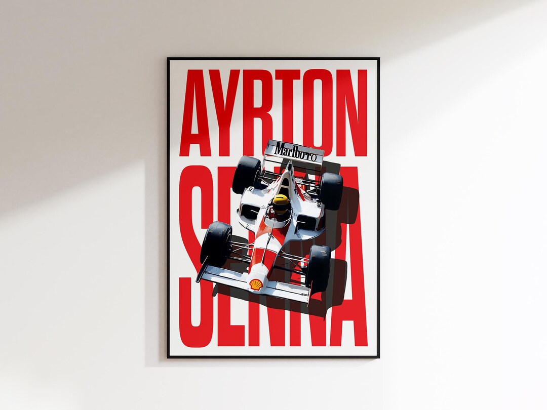 Ayrton Senna F1 Poster: Vintage Mclaren Racing Car (digital Print) - Etsy