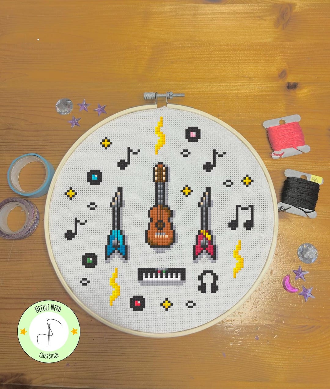 Musical Instruments Cross Stitch Pattern Pdf! - Etsy