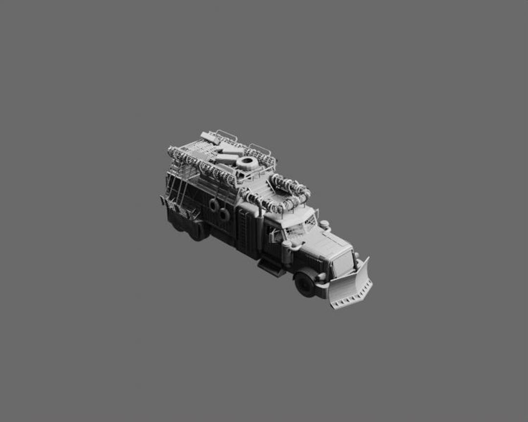 Heavy Truck Post-apocalypse STL File – 3D Printable Armored Vehicle ...