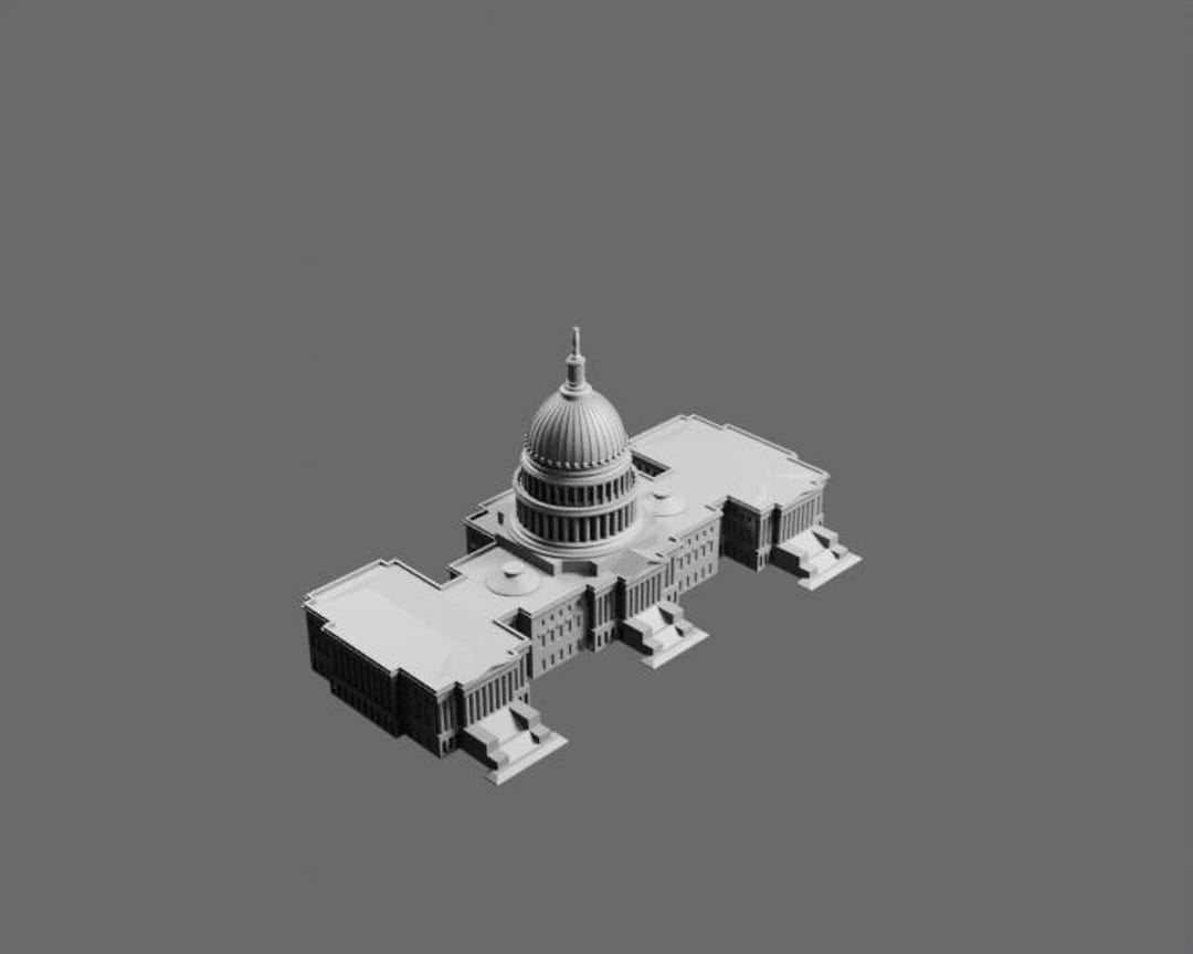 Capitol Building STL File – Iconic American Landmark 3D Printable Model - Etsy