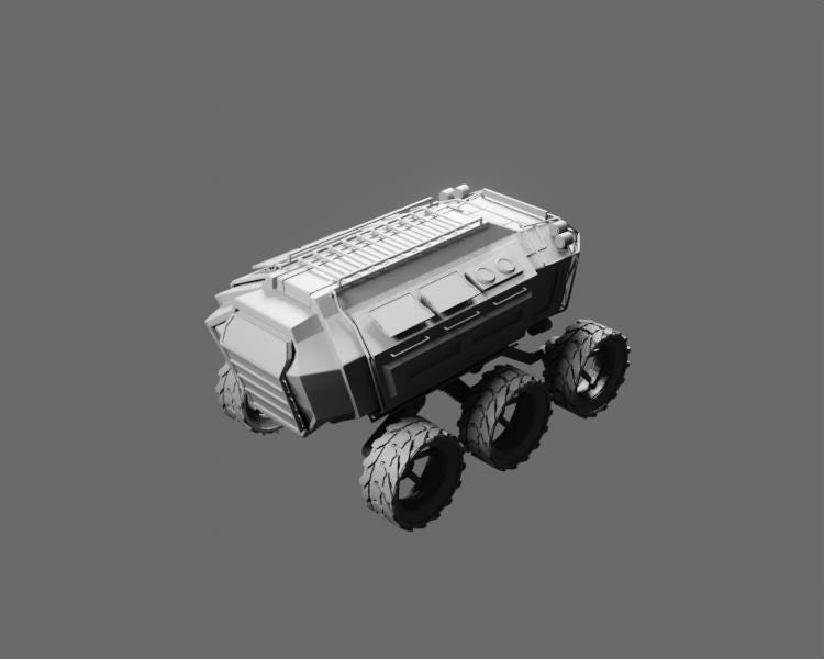 Planetary Rover STL File – Futuristic Space Exploration Vehicle 3D ...