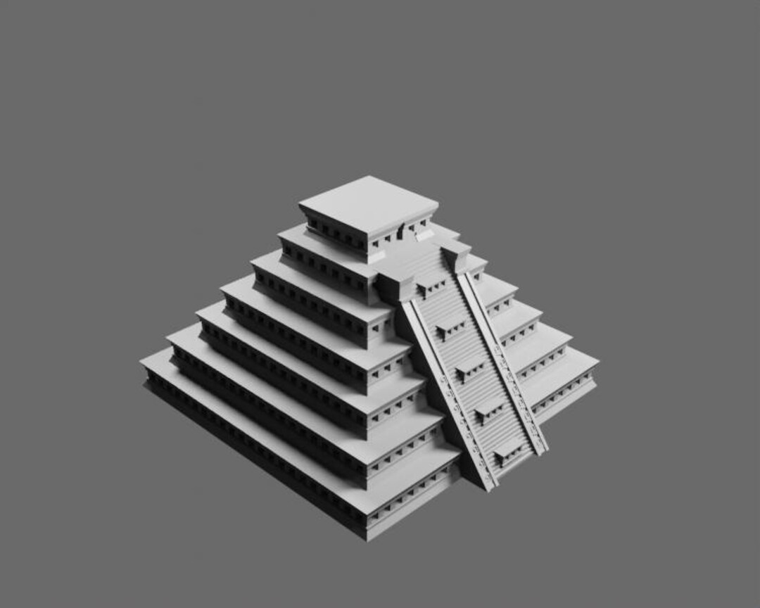 Tajin Pyramid STL File – Ancient Mesoamerican Temple 3D Printable Model ...