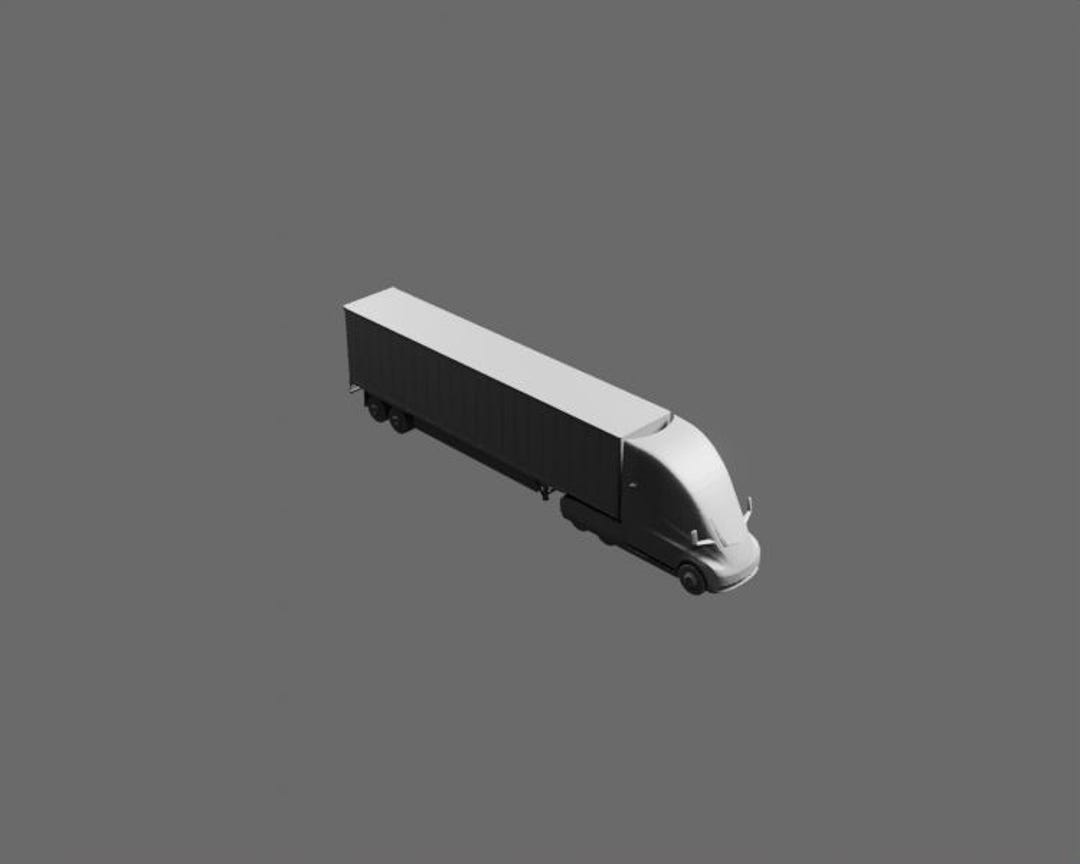 Tesla Semi Truck STL File – Electric Freight Hauler 3D Printable Model ...