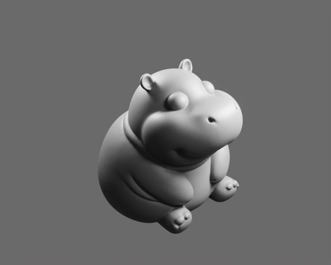 Squishy Hippo STL File – Cute Cartoon-style 3D Printable Model - Etsy