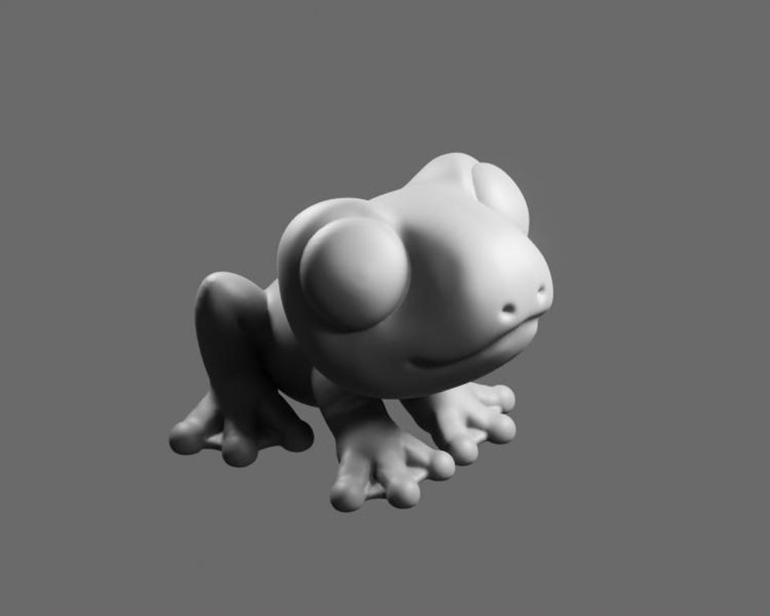 Cute Frog STL File – Adorable Amphibian 3D Printable Model - Etsy