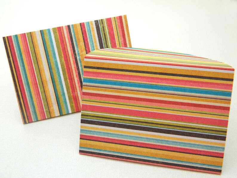 Handmade Paper Envelopes - Set of 6 - Brick Fire Red White Figures ...