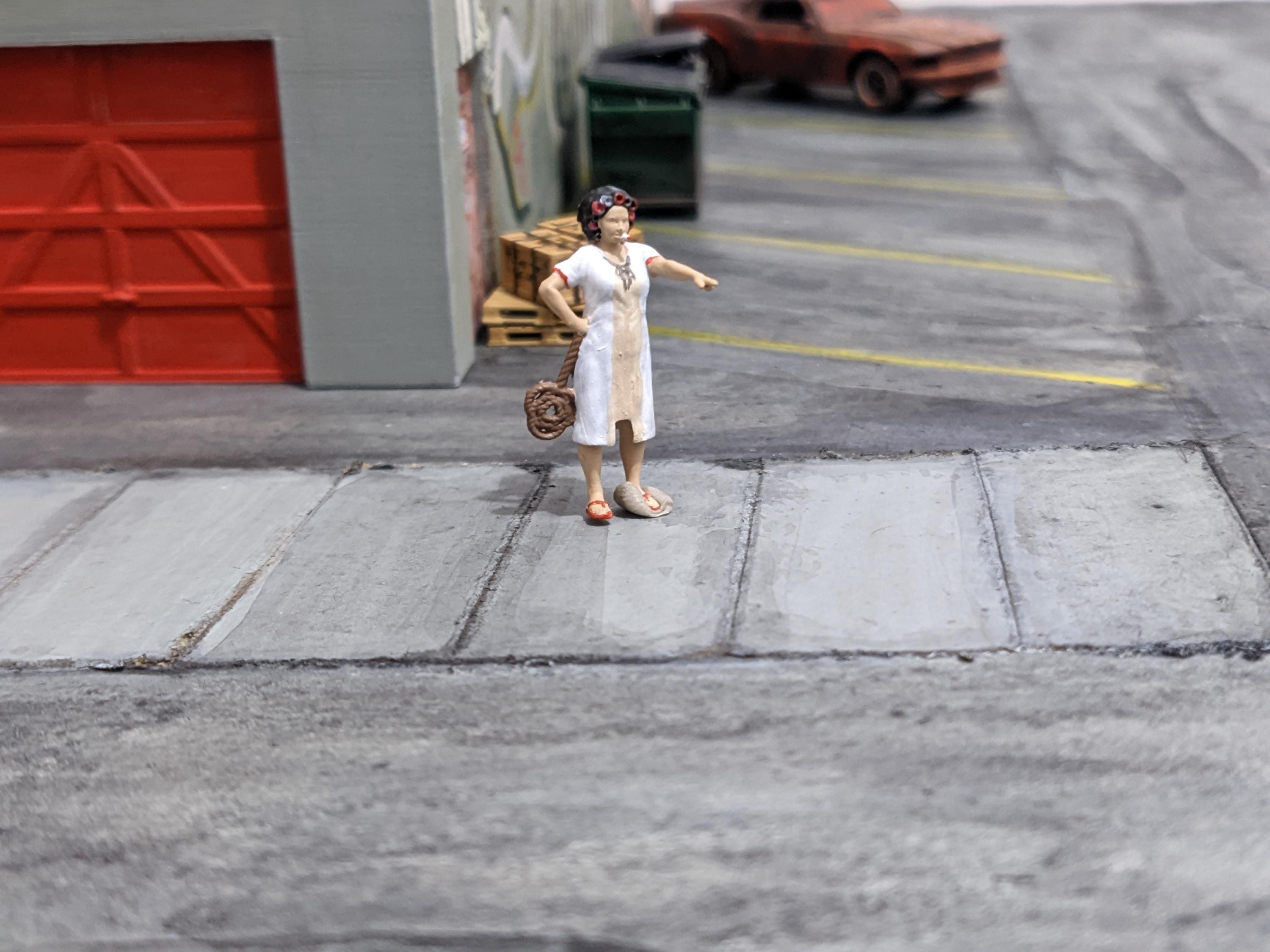 1/64 Scale Miniature Figure: Angry Grandma Vs. Low Pants Dude Diorama ...