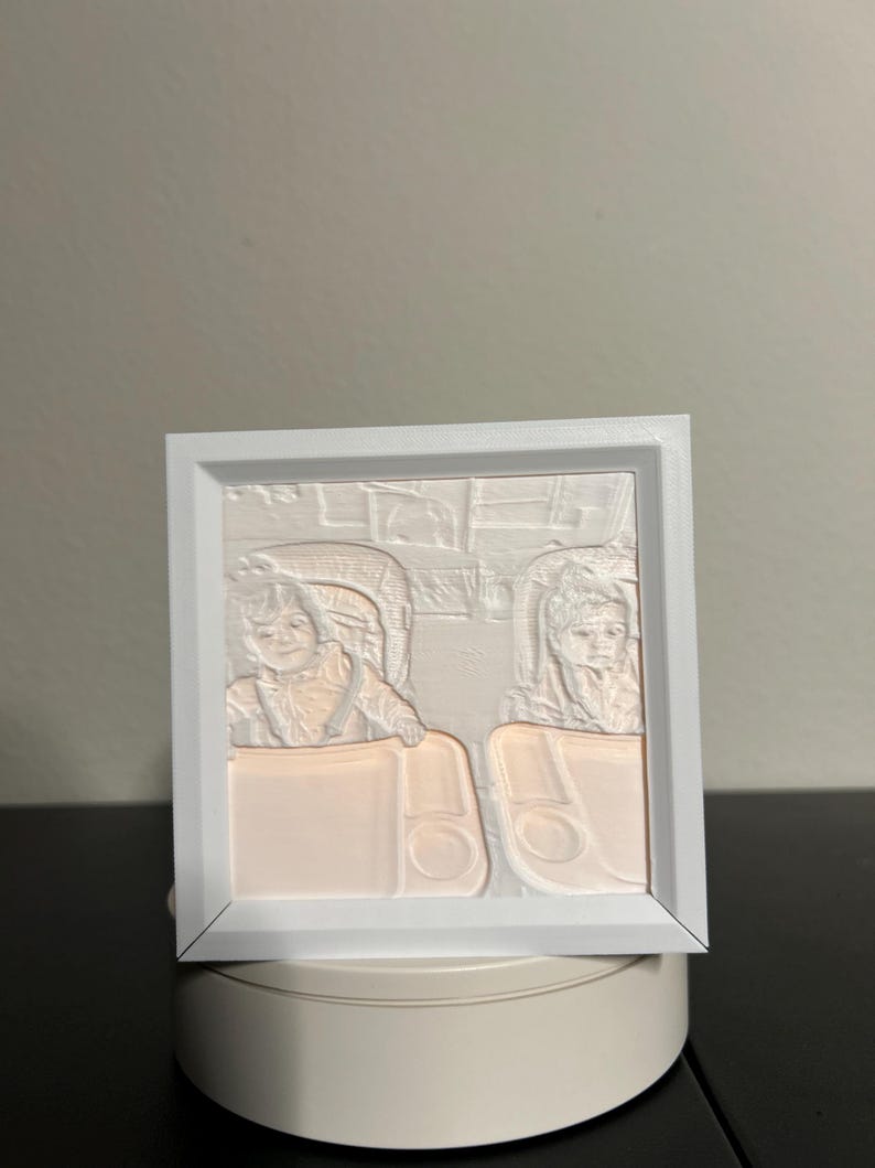 Custom Lithophane Light Box, Personalized Family Portrait LED Lamp ...