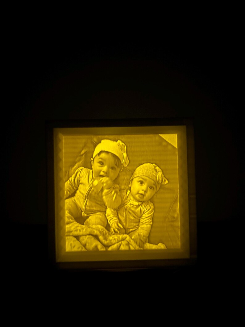 Custom Lithophane Light Box, Personalized Family Portrait LED Lamp ...