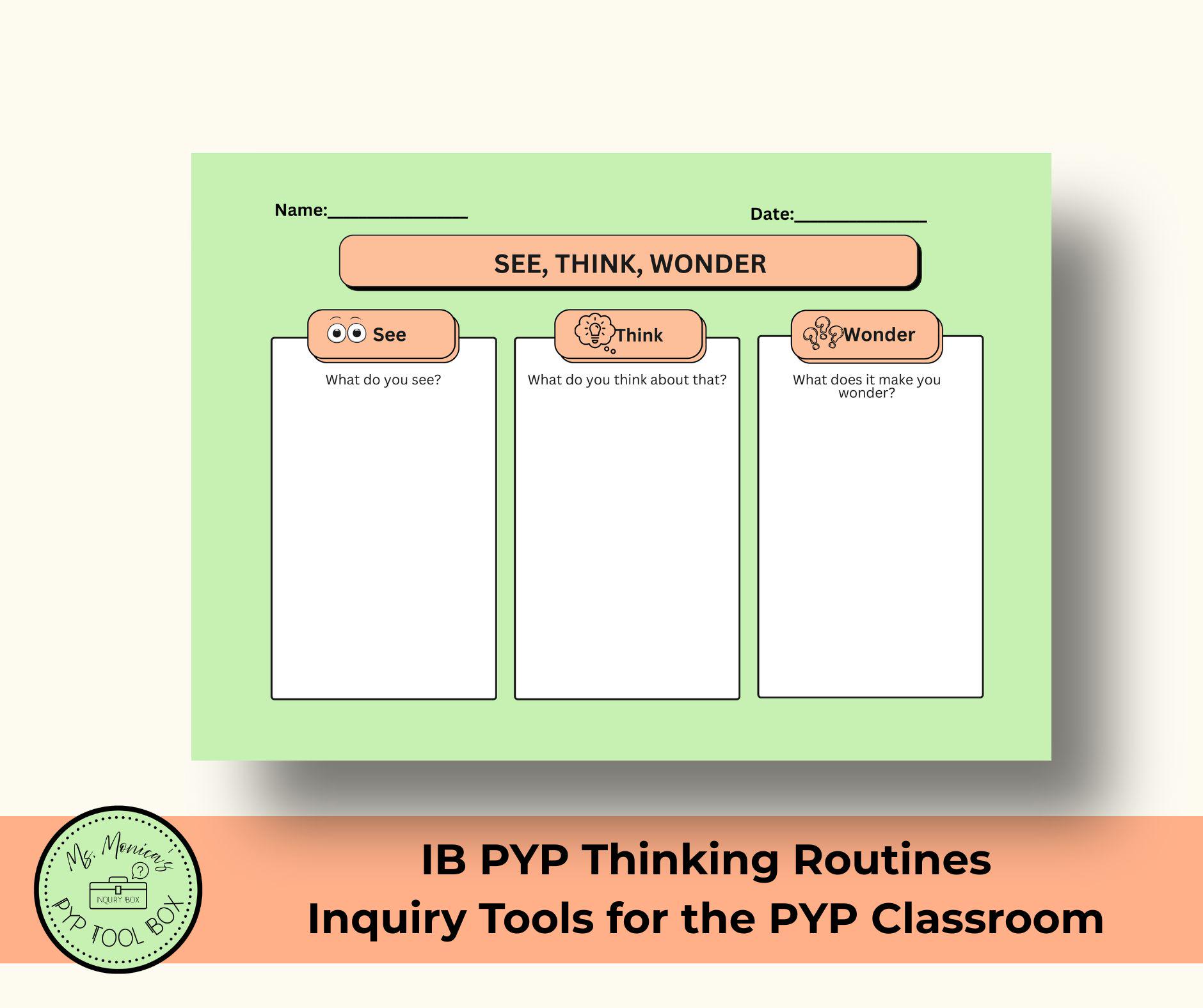 IB PYP Thinking Routines Digital File Pdf - Inquiry Tools for the PYP ...