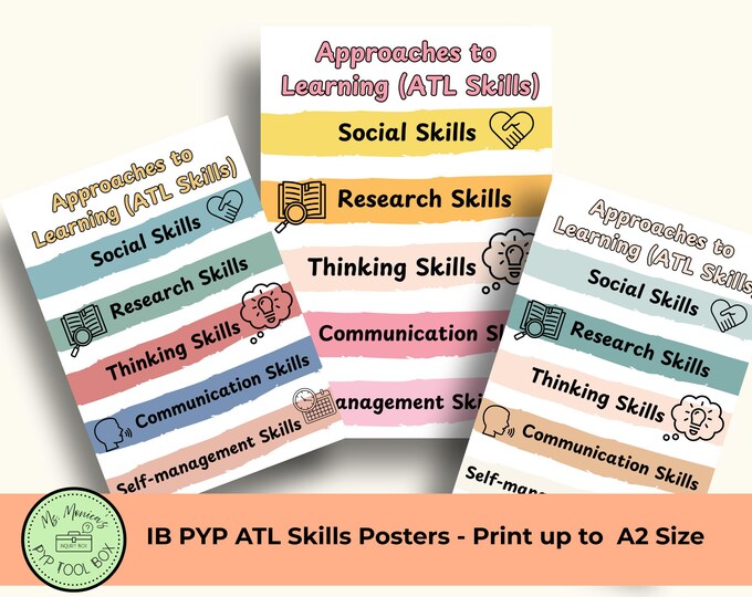 Approaches to Learning PYP Posters PNG and PDF - Etsy