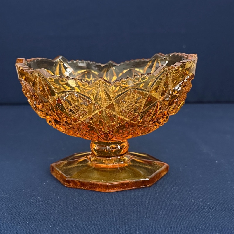 Oval Cut Glass Candy Dish - Etsy