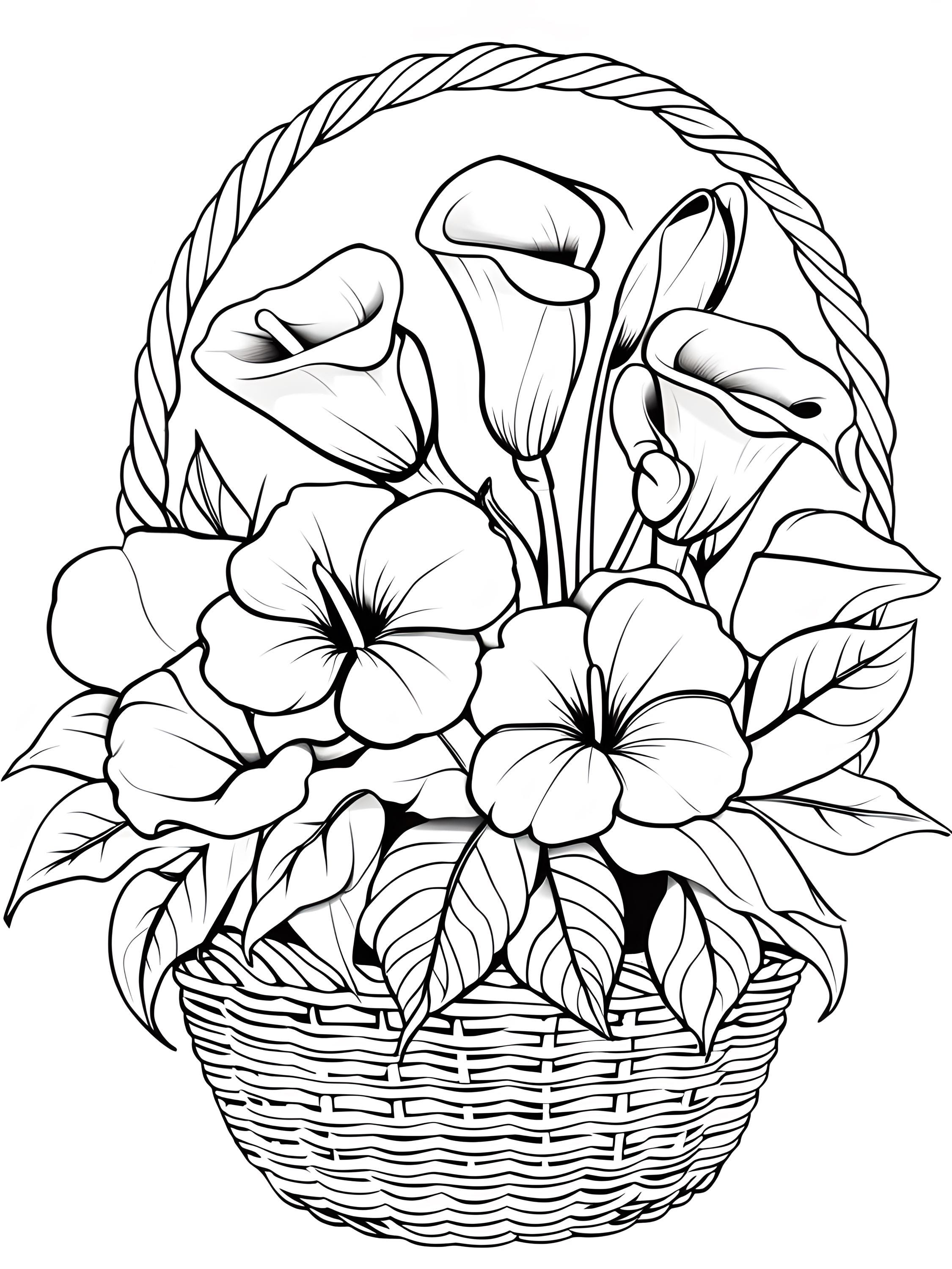 Flower Coloring Pages – 18 Printable Floral Designs for Adults & Kids ...
