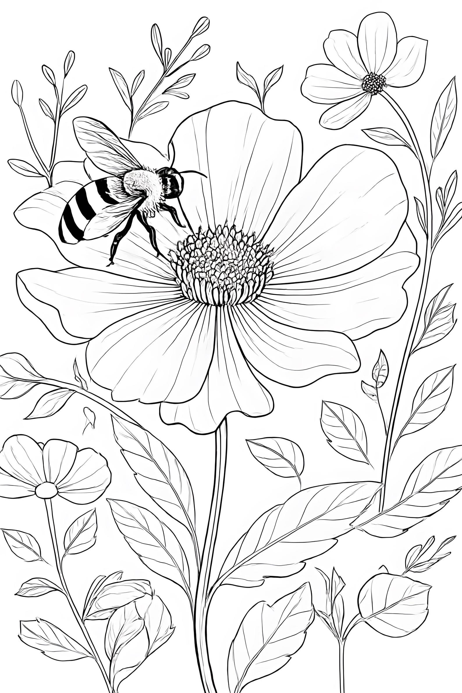 Flower Coloring Pages – 18 Printable Floral Designs for Adults & Kids ...