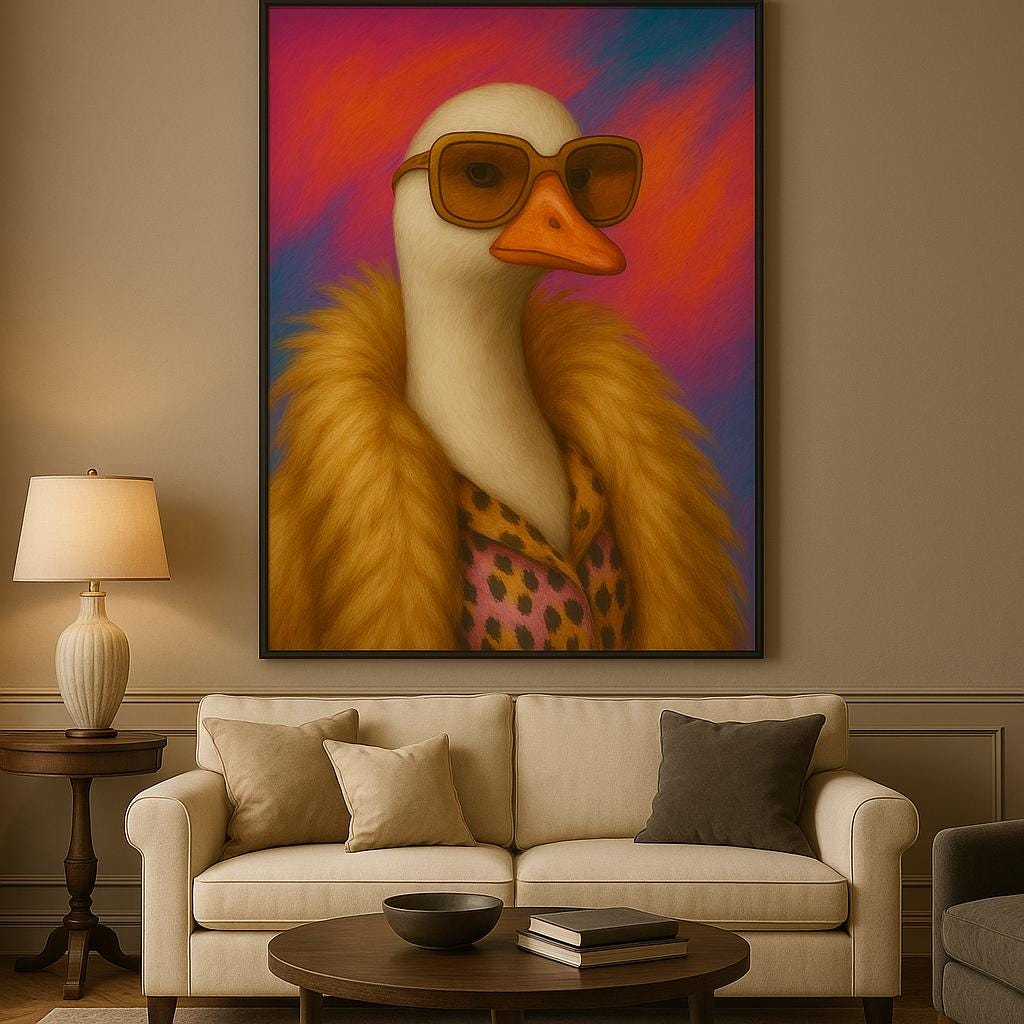 Flock Star | Goose | Bar Art | Accent Piece | Cute | Sassy | Wall Art ...