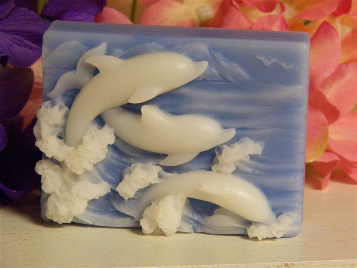 Dolphin Soap Ocean Scene Scent in Jasmine Dolphin Sea Life | Etsy