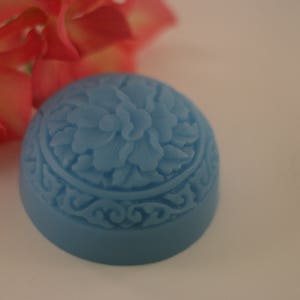 Large Round Flower Soap Glycerin Soap Scented in Peach Magnolia ...