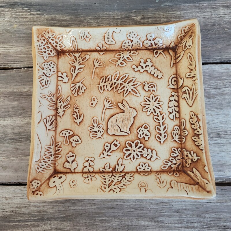 Rabbit Ceramic Plates - Etsy