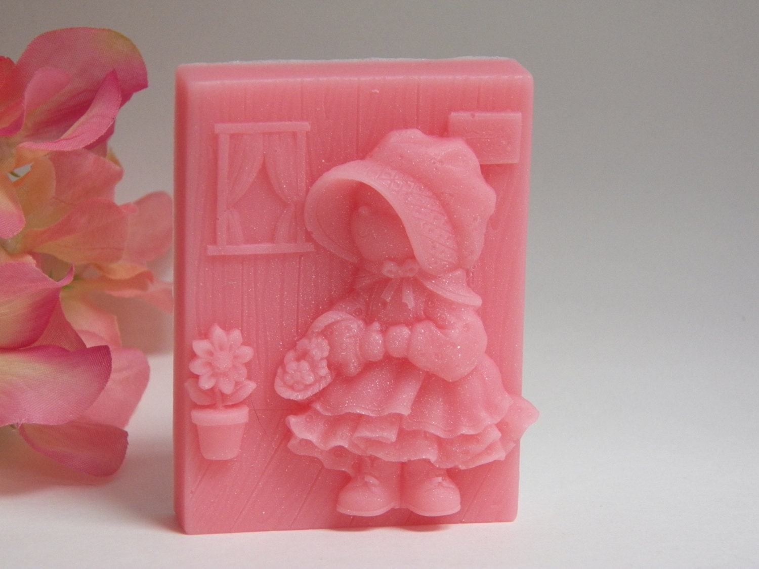 Rag doll soap lovely little girl bonnet farm house dress | Etsy