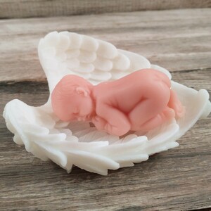 Sleeping Baby in Angel Wings Soap New Born Baby Gift Boxed Cute Baby ...