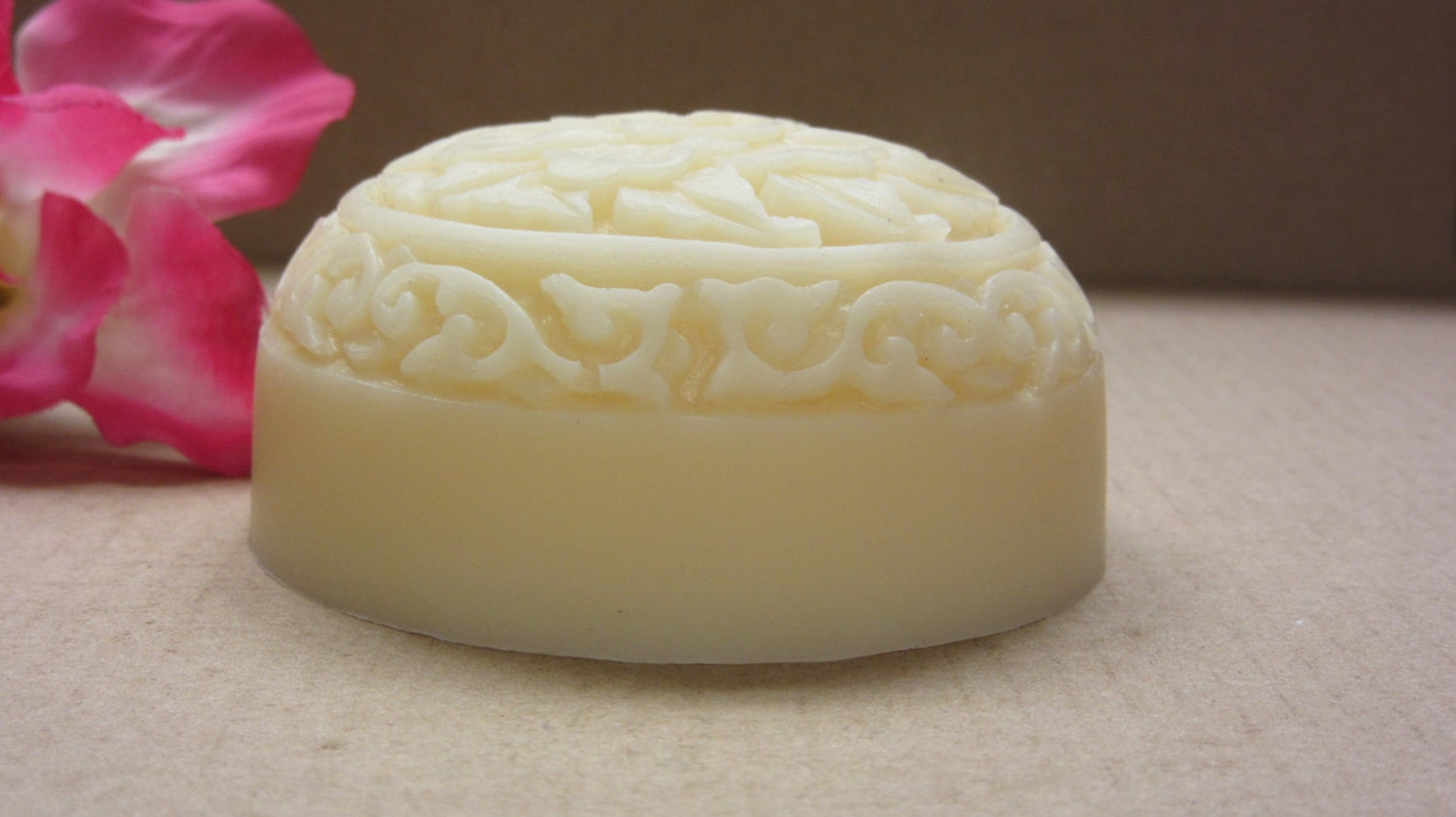 Large Round Flower Soap Glycerin Soap Scented in Jasmine - Etsy