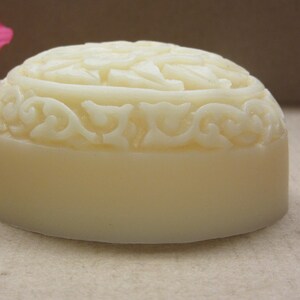 Large Round Flower Soap Glycerin Soap Scented in Peach Magnolia ...