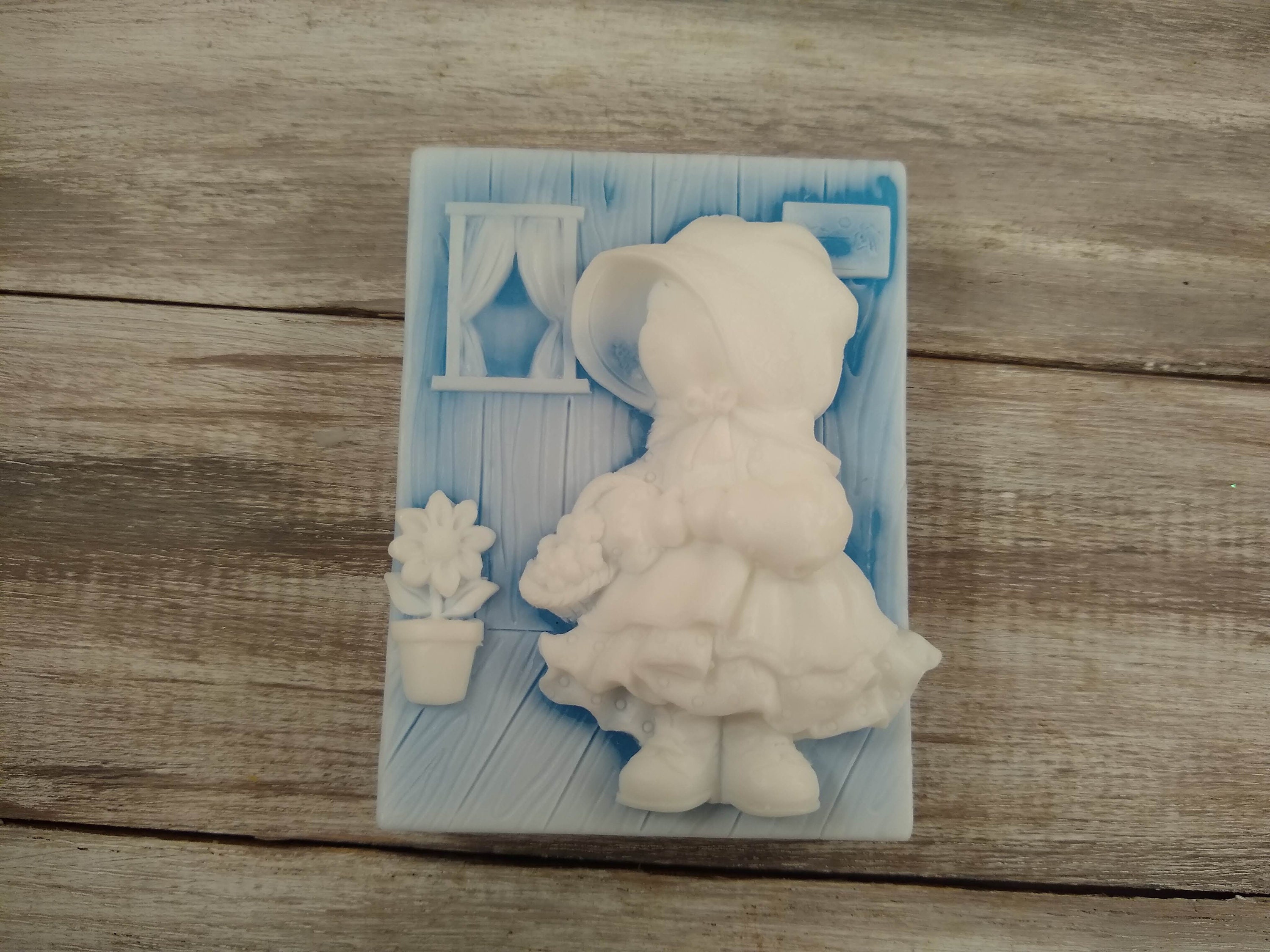 Rag doll soap lovely little girl bonnet farm house dress | Etsy