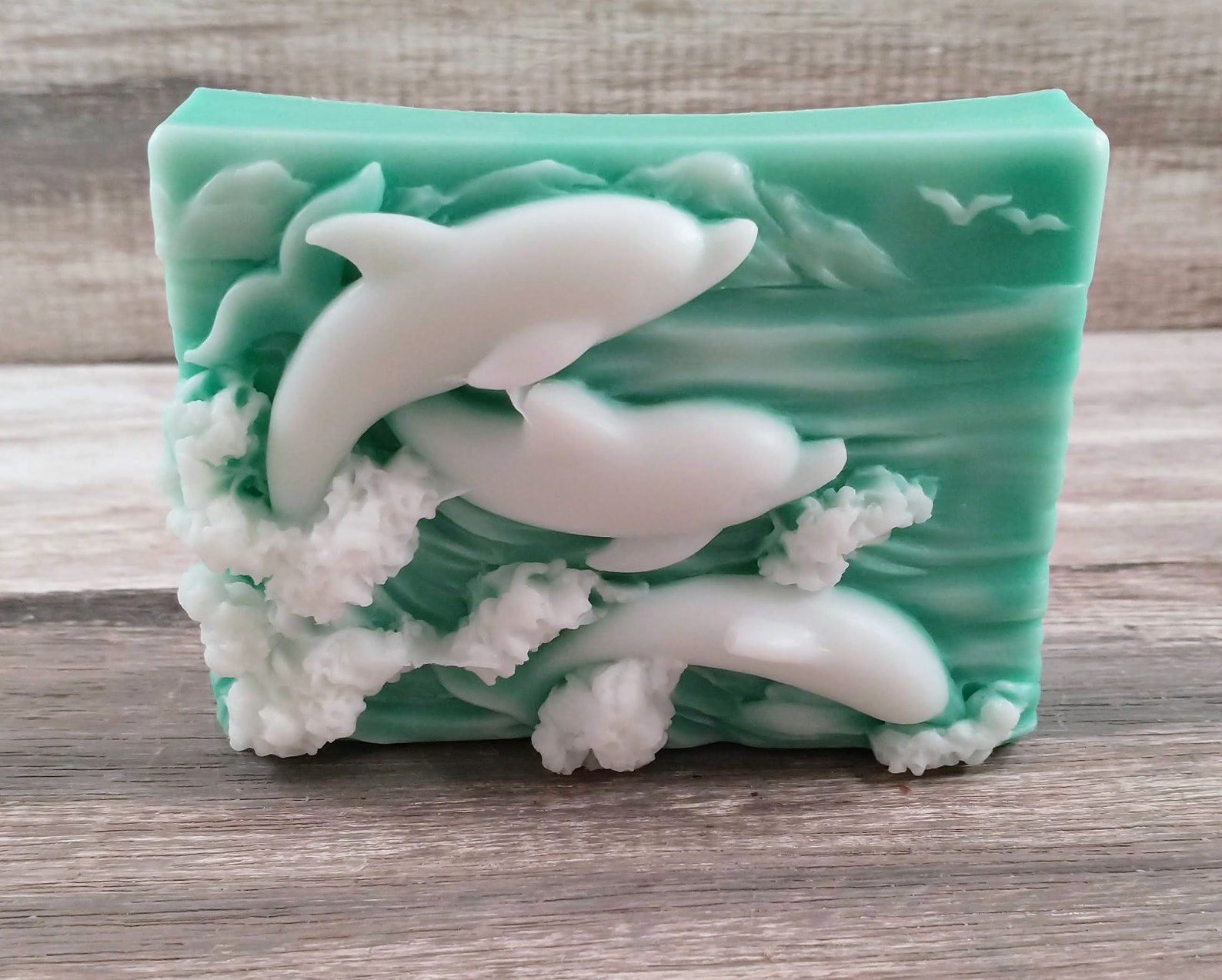 Dolphin Soap Ocean Scene Scent in Magnolia Dolphin Sea Life - Etsy