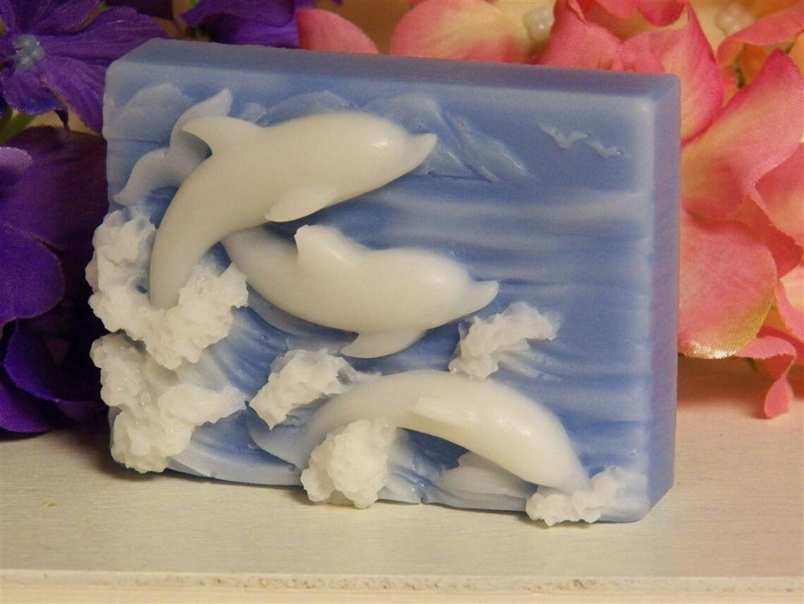Dolphin Soap Ocean Scene Scent in Jasmine Dolphin Sea Life | Etsy