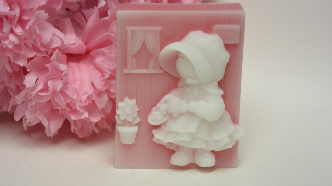 Rag Doll Soap Lovely Little Girl Bonnet Farm House Dress Garden Parties ...