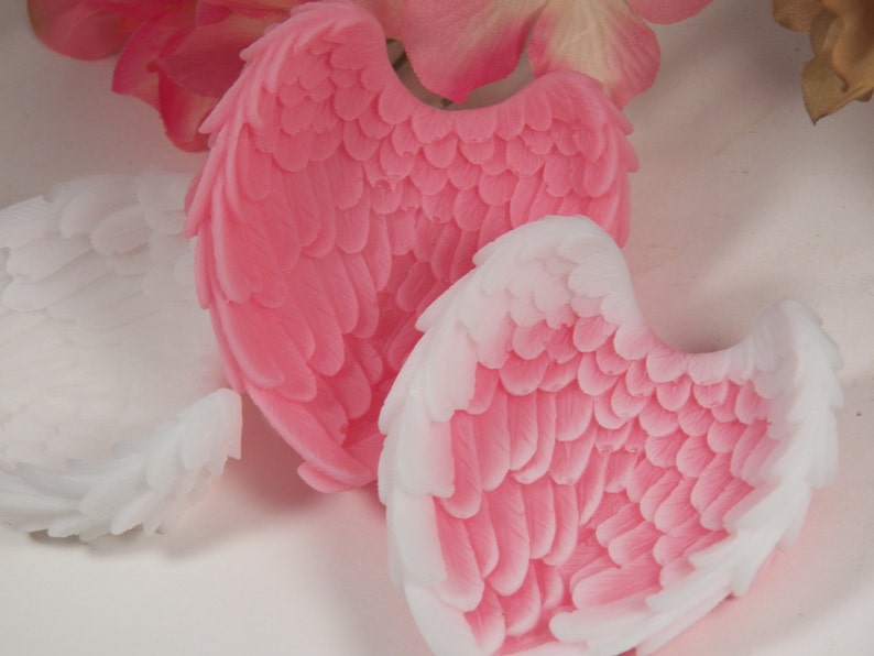 Angel wings soap heart wings soap valentine feathers baby love | Etsy