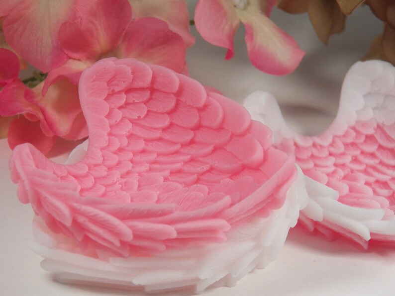 Angel wings soap heart wings soap valentine feathers baby love | Etsy